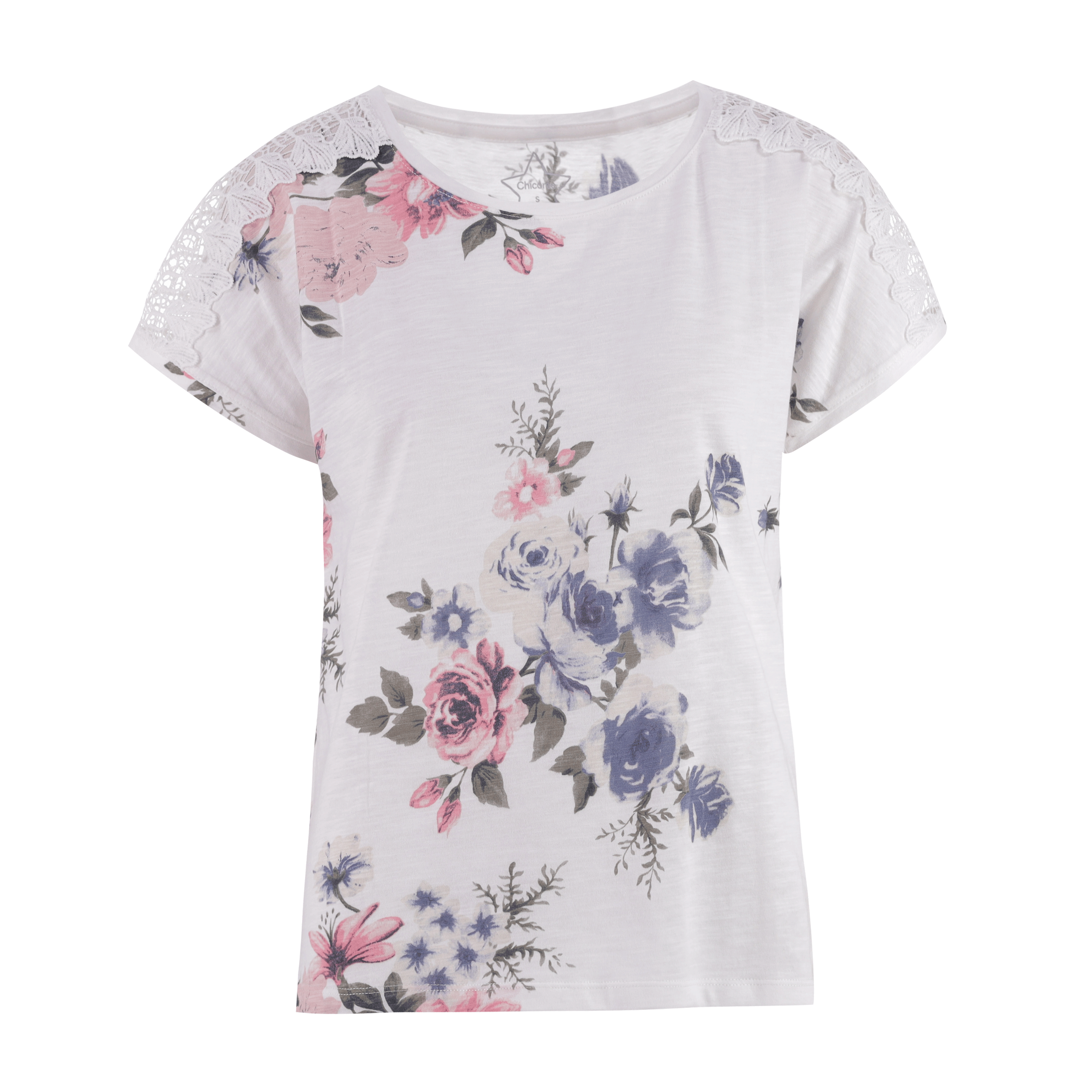 Shirts: Siri Flower Shirt in Weiss CHF 16.95 für Frauen | Chicorée